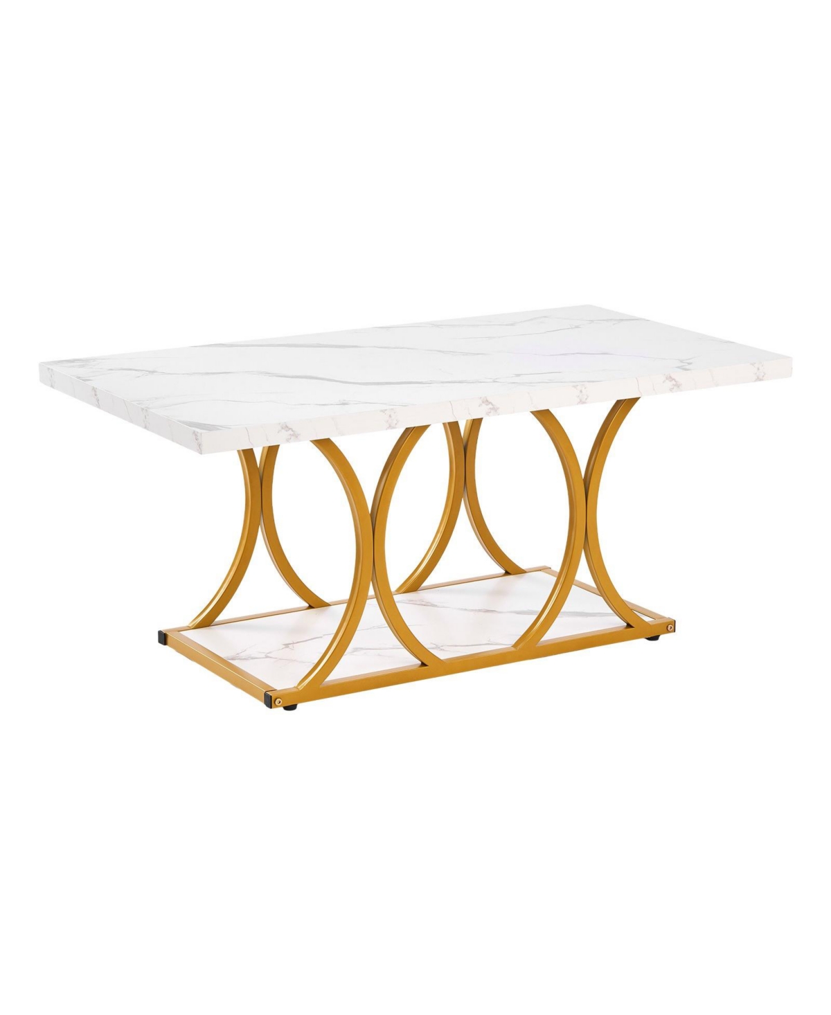 Click here for Slickblue Modern 2-Tier Coffee Table with Faux Mar... prices