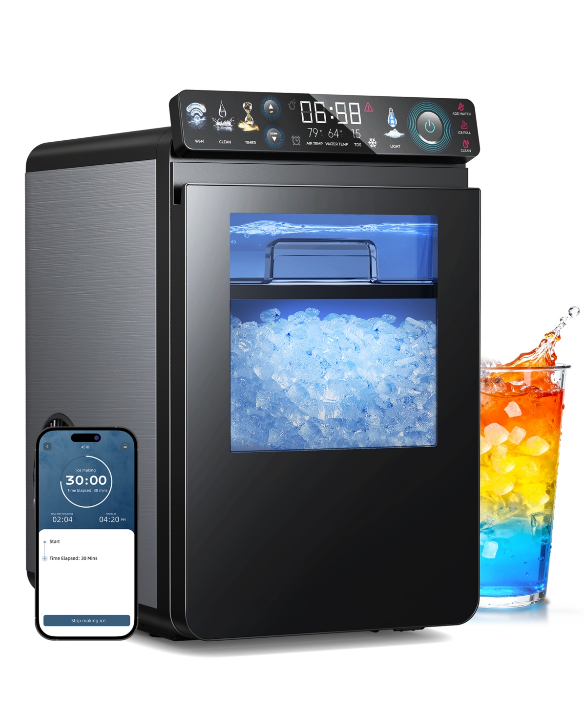 Click here for Ecozy Chillio Nugget Ice Maker  44 lbs/Day  App Co... prices