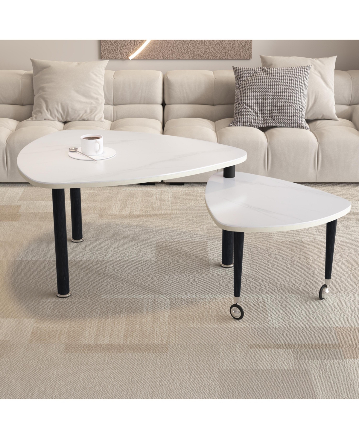 Click here for Flynama 360degree(s) Rotatable Coffee Table  Sinte... prices