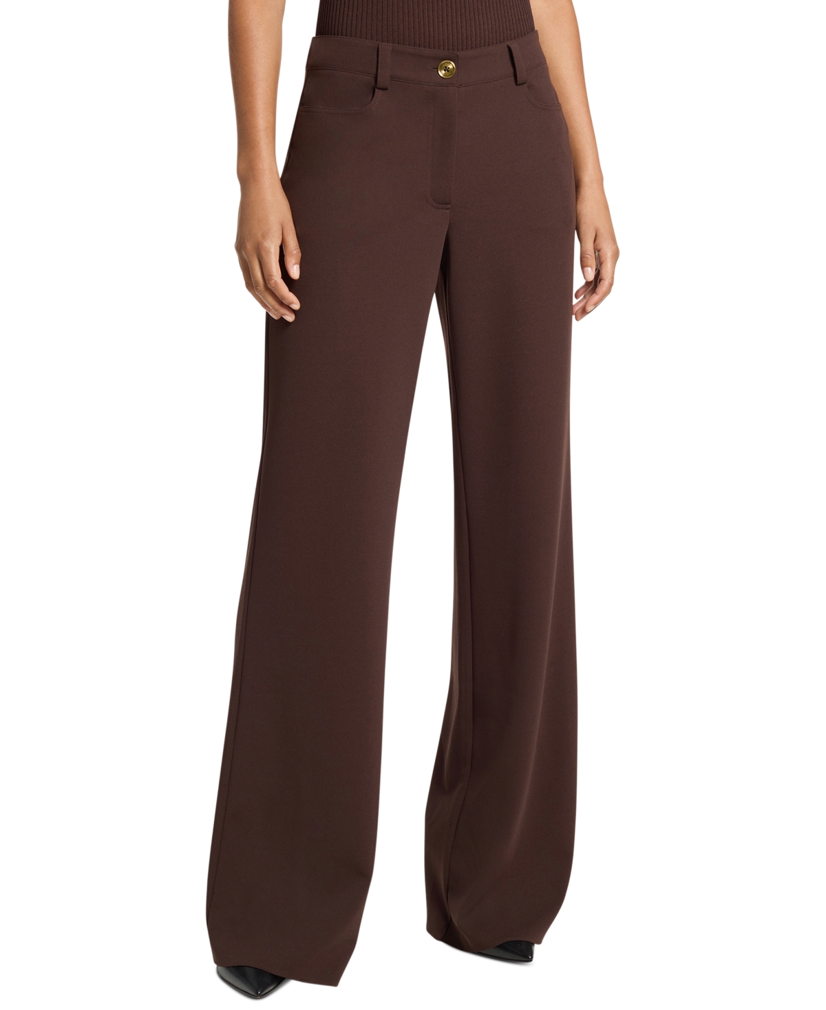 Click here for Michael Kors Womens High-Waisted Bootcut Pants - C... prices