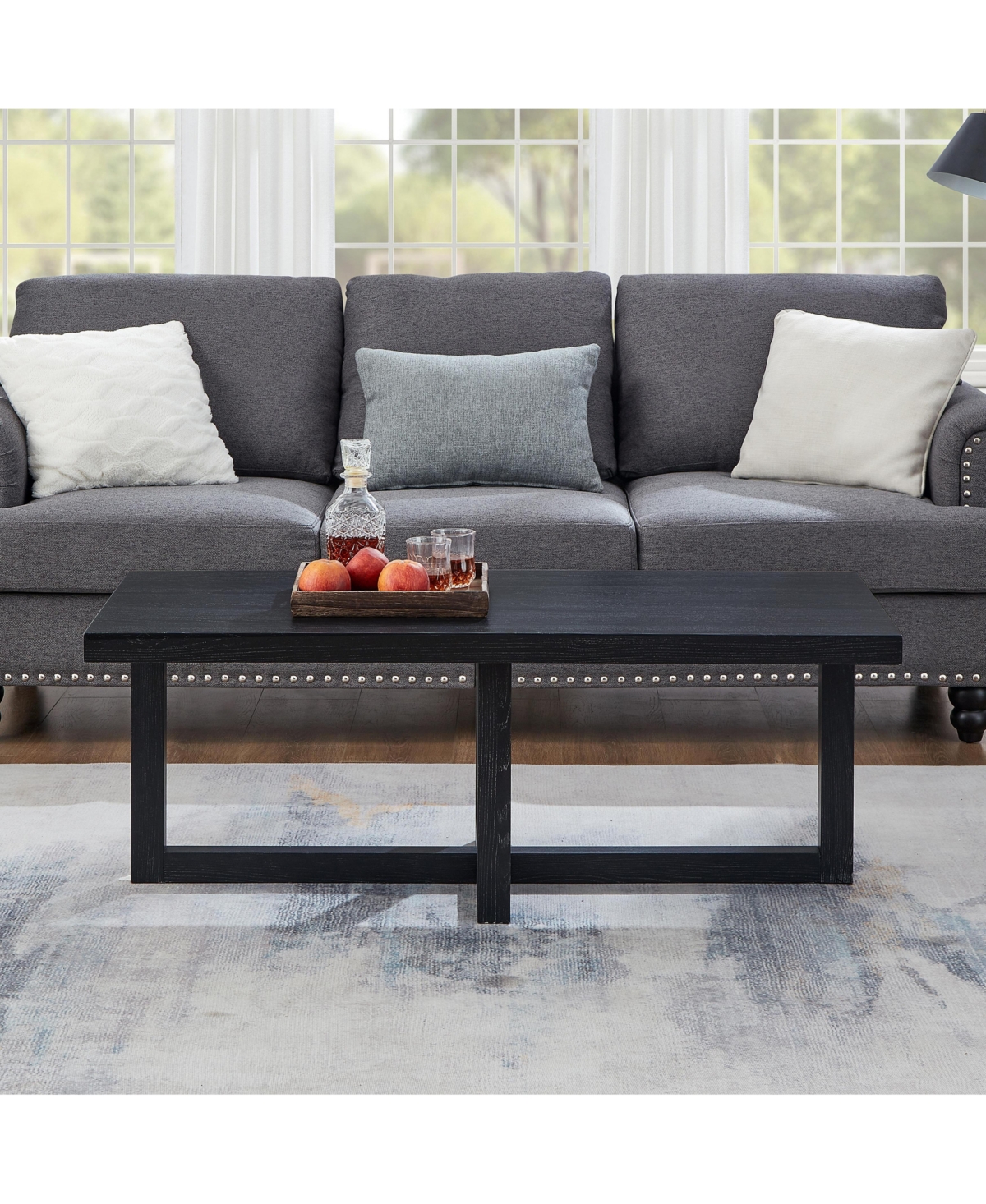 Click here for Flynama Contemporary Rectangular Coffee Table Cros... prices
