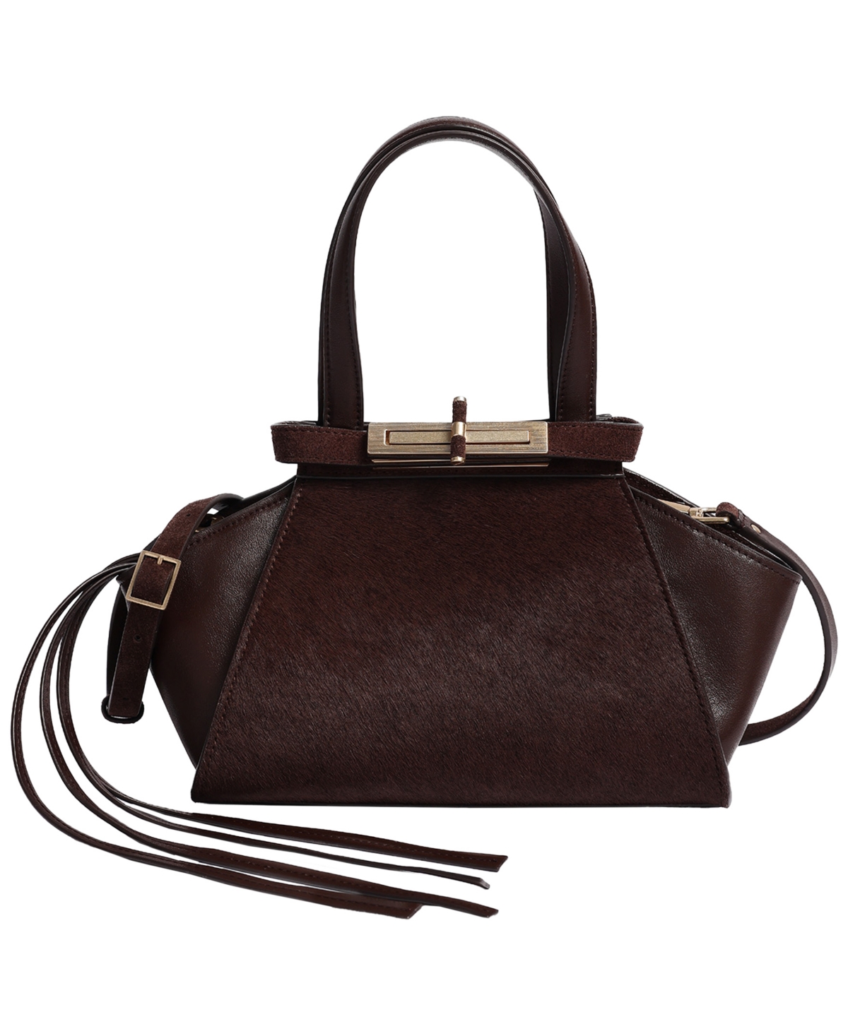 Click here for Kenneth Cole Leather Small Satchel Handbag - Ganac... prices