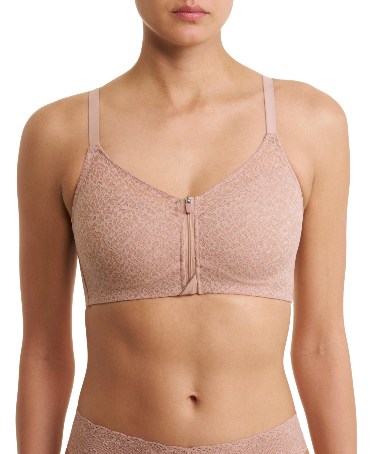 Click here for Natori Womens Pretty Smooth Zip Front Pocketed Mas... prices