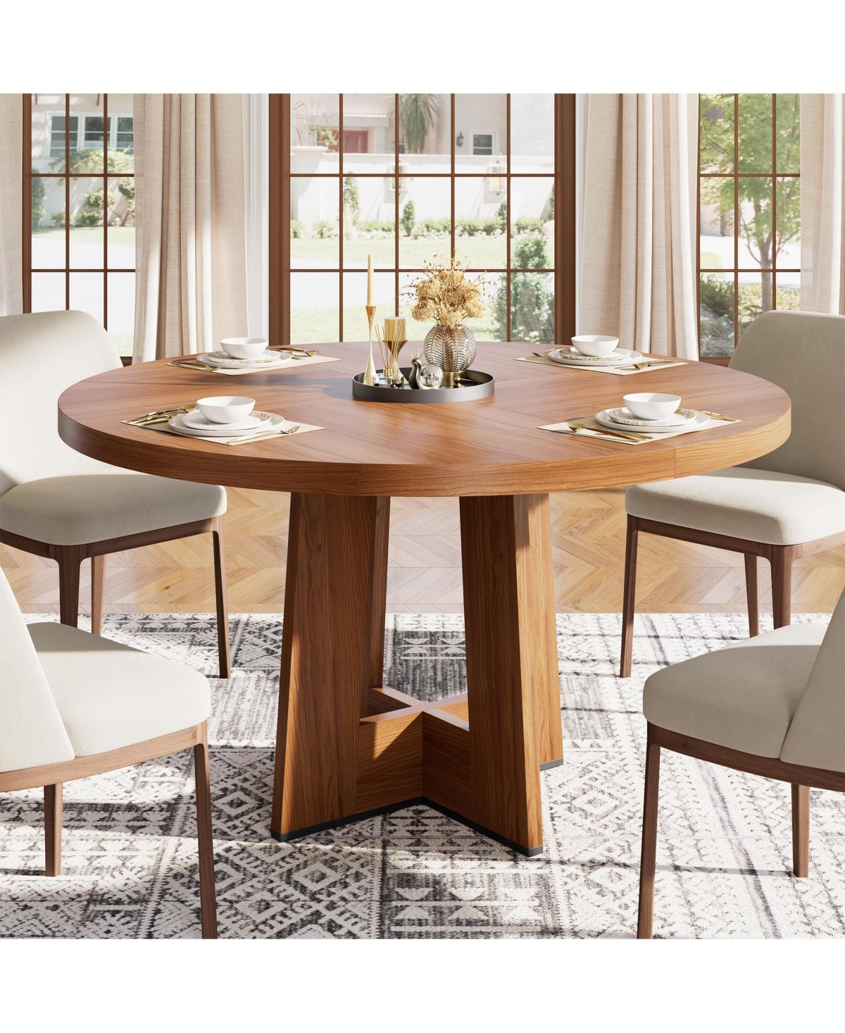 Click here for Dining Table  47 in Round Kitchen Table for 4-6 |... prices