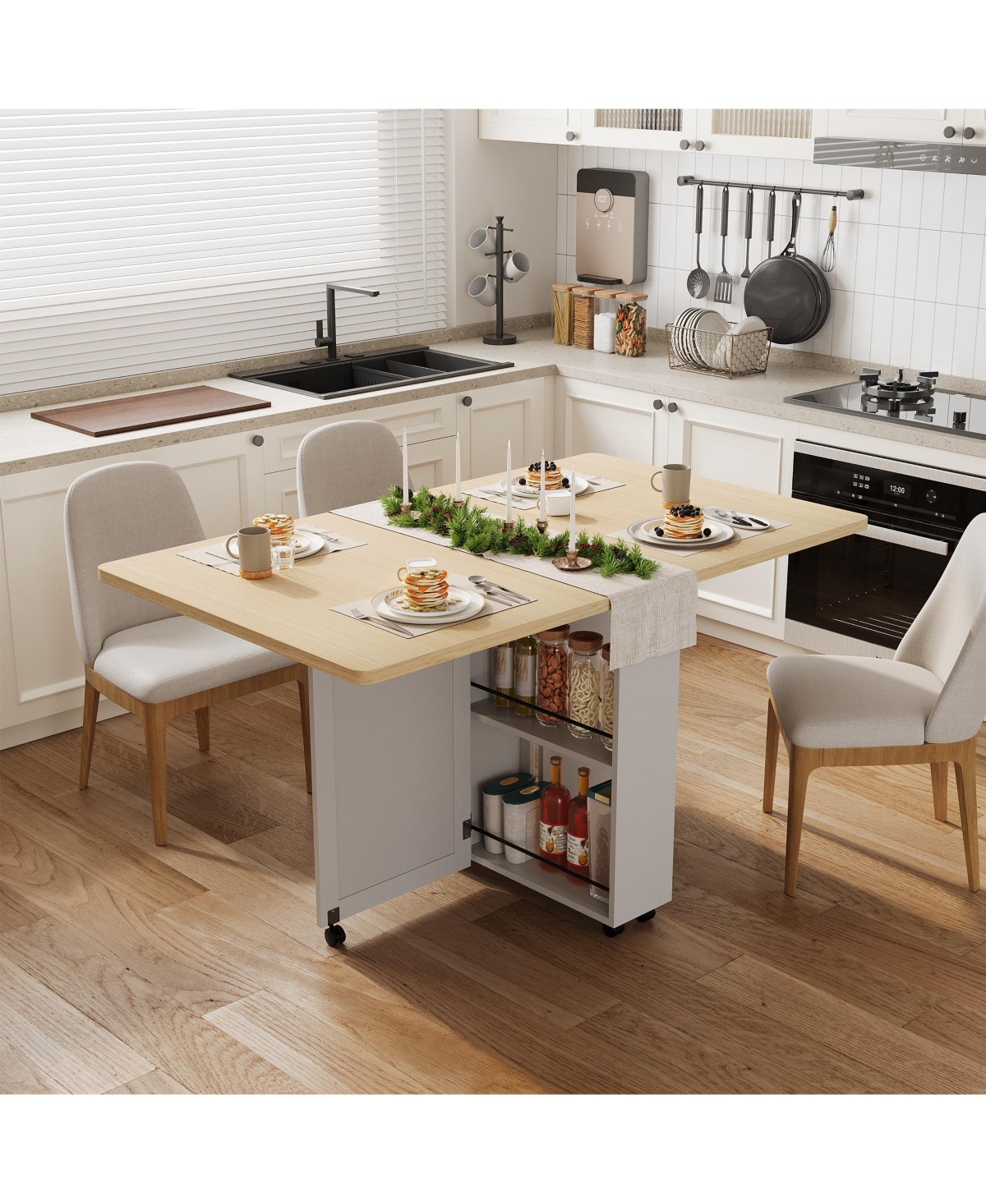 Click here for Folding Dining Table with Wheels  Drop Leaf Table... prices
