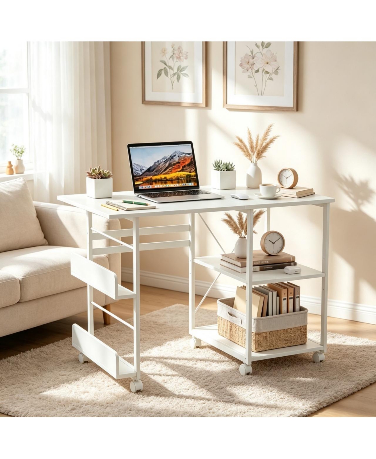 Click here for Folding Rolling Computer Desk  Space-Saving Versat... prices
