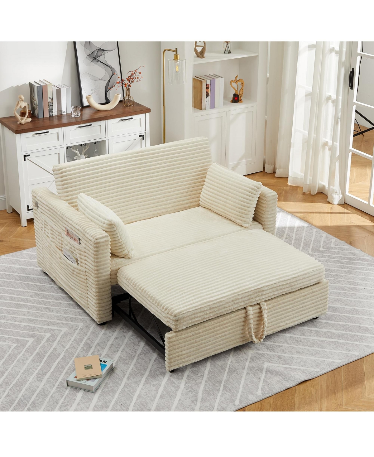 Click here for Futon Sofa  55 Loveseat Corduroy Convertible Sleep... prices