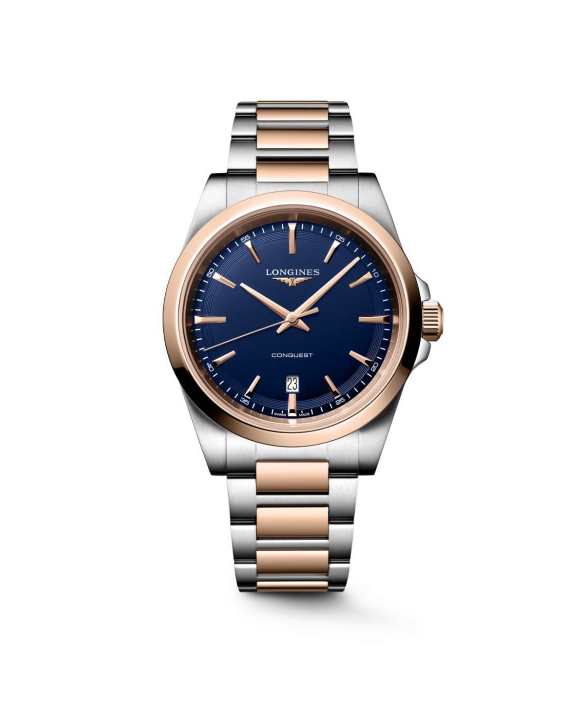 Click here for Longines Mens Conquest Silver Stainless Steel Stra... prices