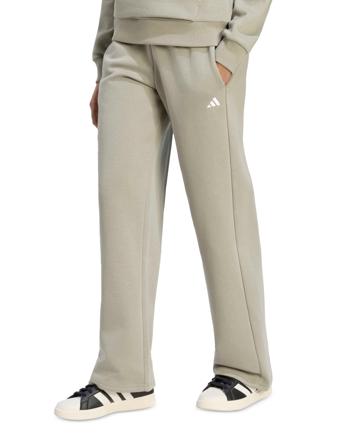 Click here for adidas Womens Wide-Leg Drawstring Cotton-Blend Swe... prices
