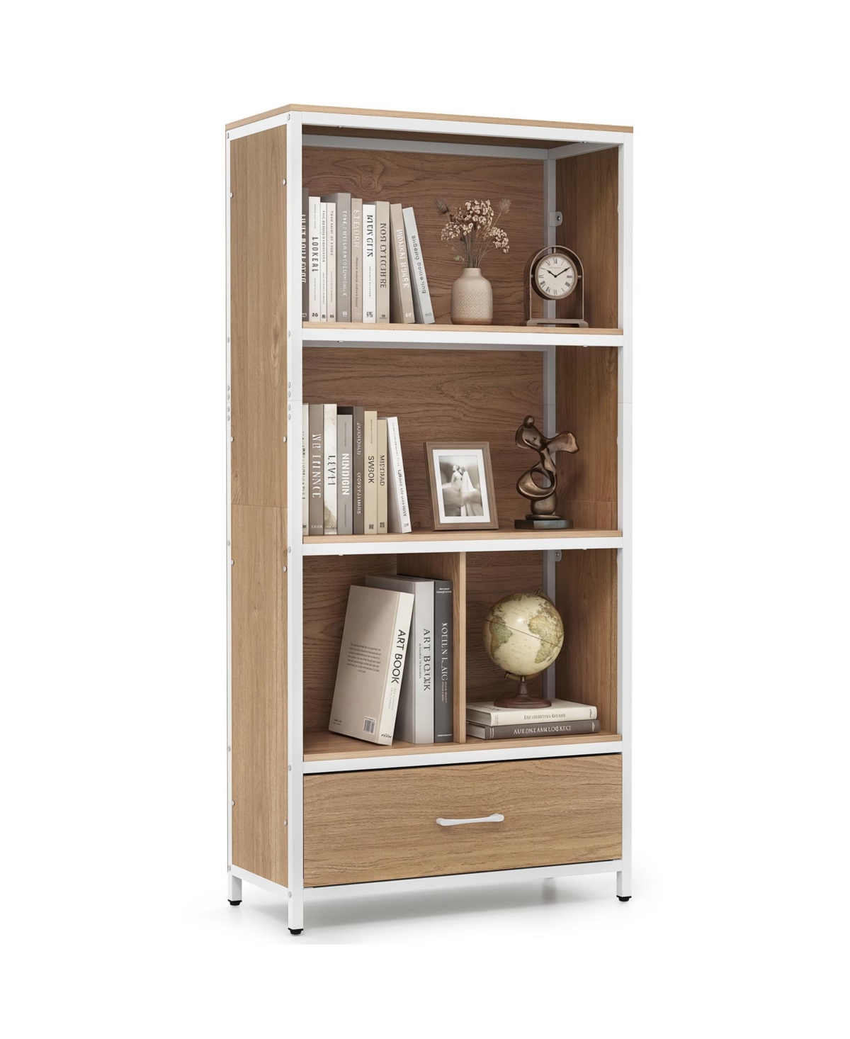 Click here for Costway 5-Tier Industrial Freestanding Bookcase wi... prices