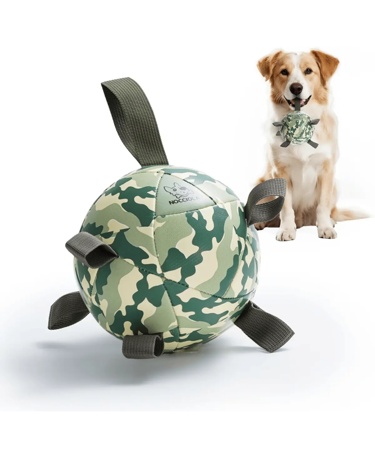 Click here for Nocciola Camo Soccer Ball Dog Toy  6 Inch Squeaky... prices