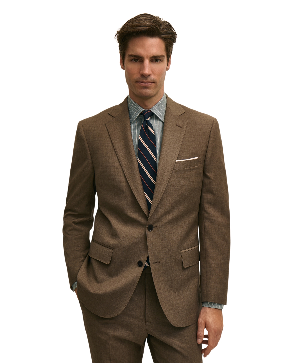 Click here for B by Brooks Brothers Mens Classic-Fit Wool Blend S... prices