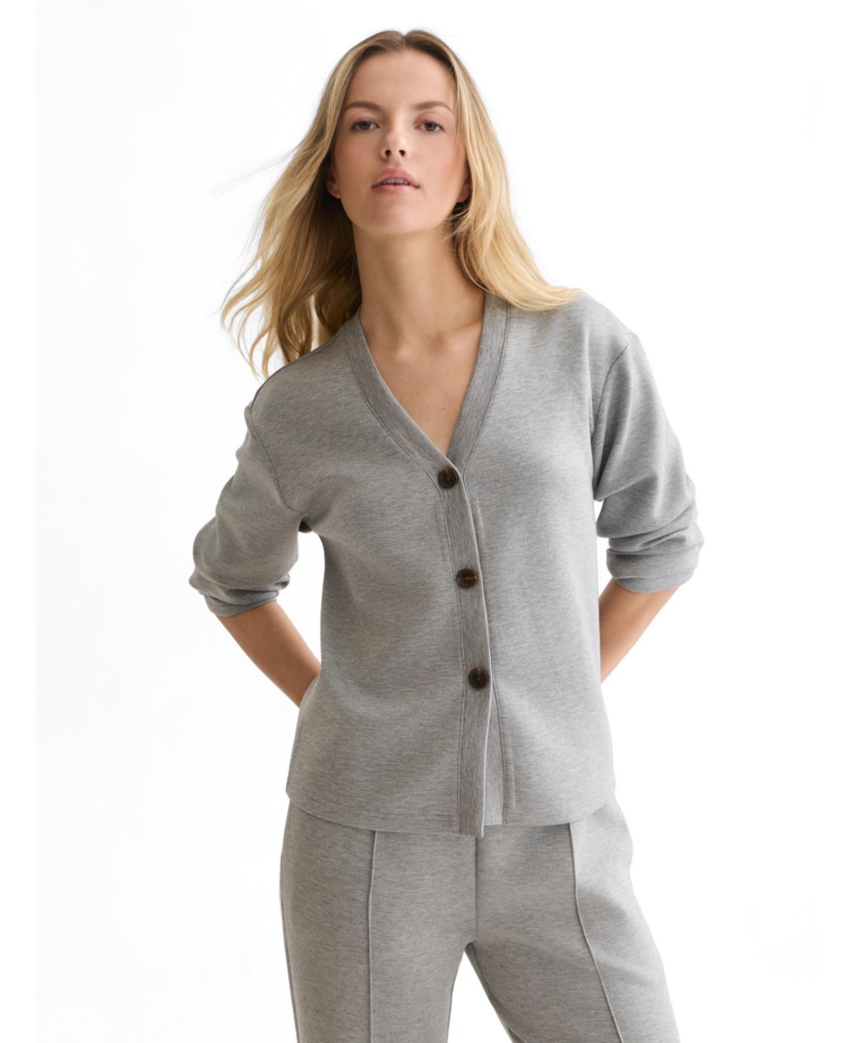 Click here for Scotch & Soda Womens V-Neck Button-Down Modal-Poly... prices