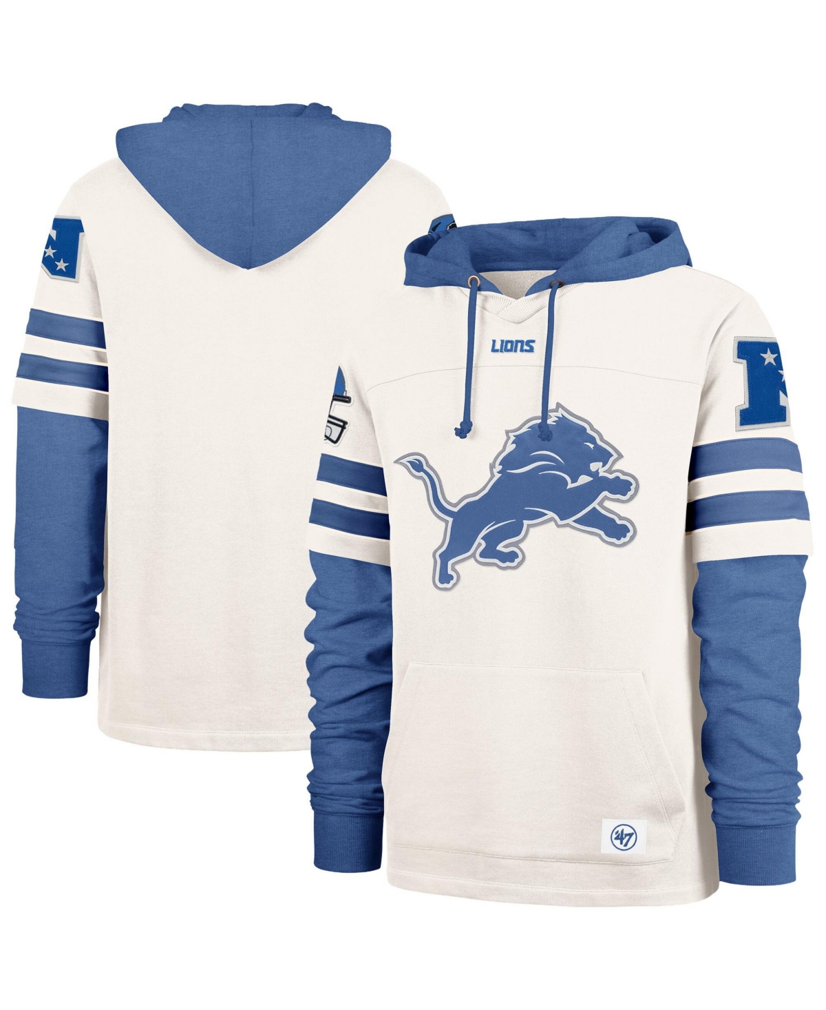 Click here for 47 Brand Mens Cream Detroit Lions Split Zone Corne... prices