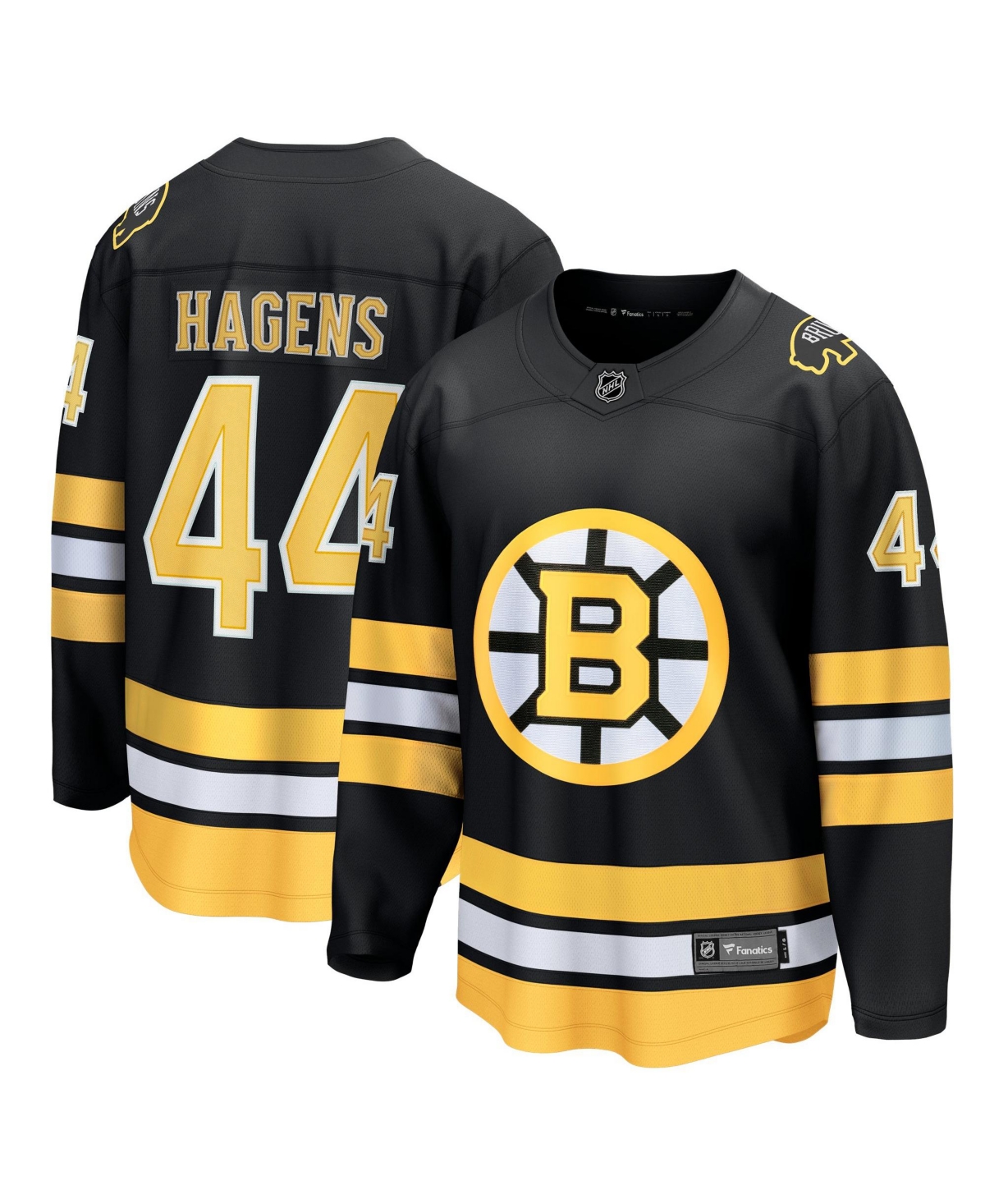 Click here for Fanatics Mens James Hagens Black Boston Bruins Bre... prices