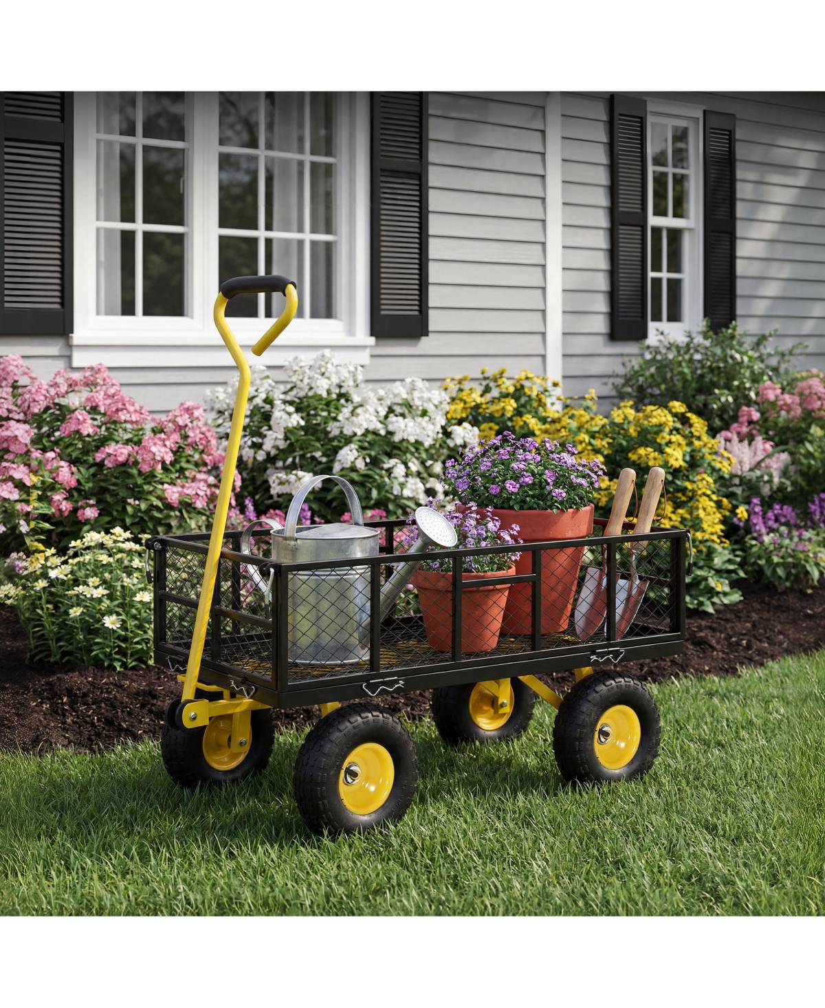 Click here for 43x20x22 in Steel Garden Dump Cart  Yard Wagon wit... prices