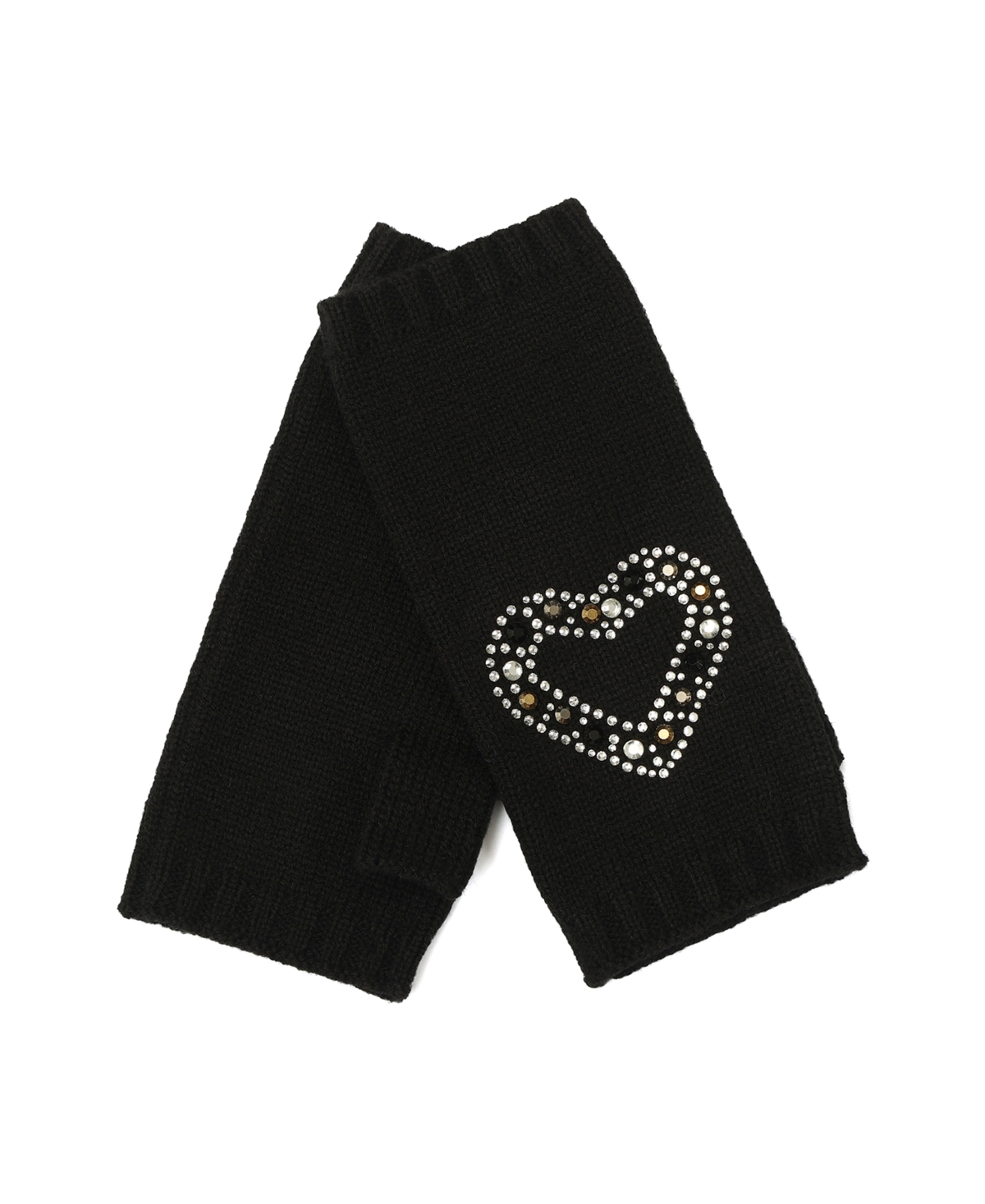 Click here for Kurt Geiger Womens Hotfix Heart Fingerless Gloves... prices