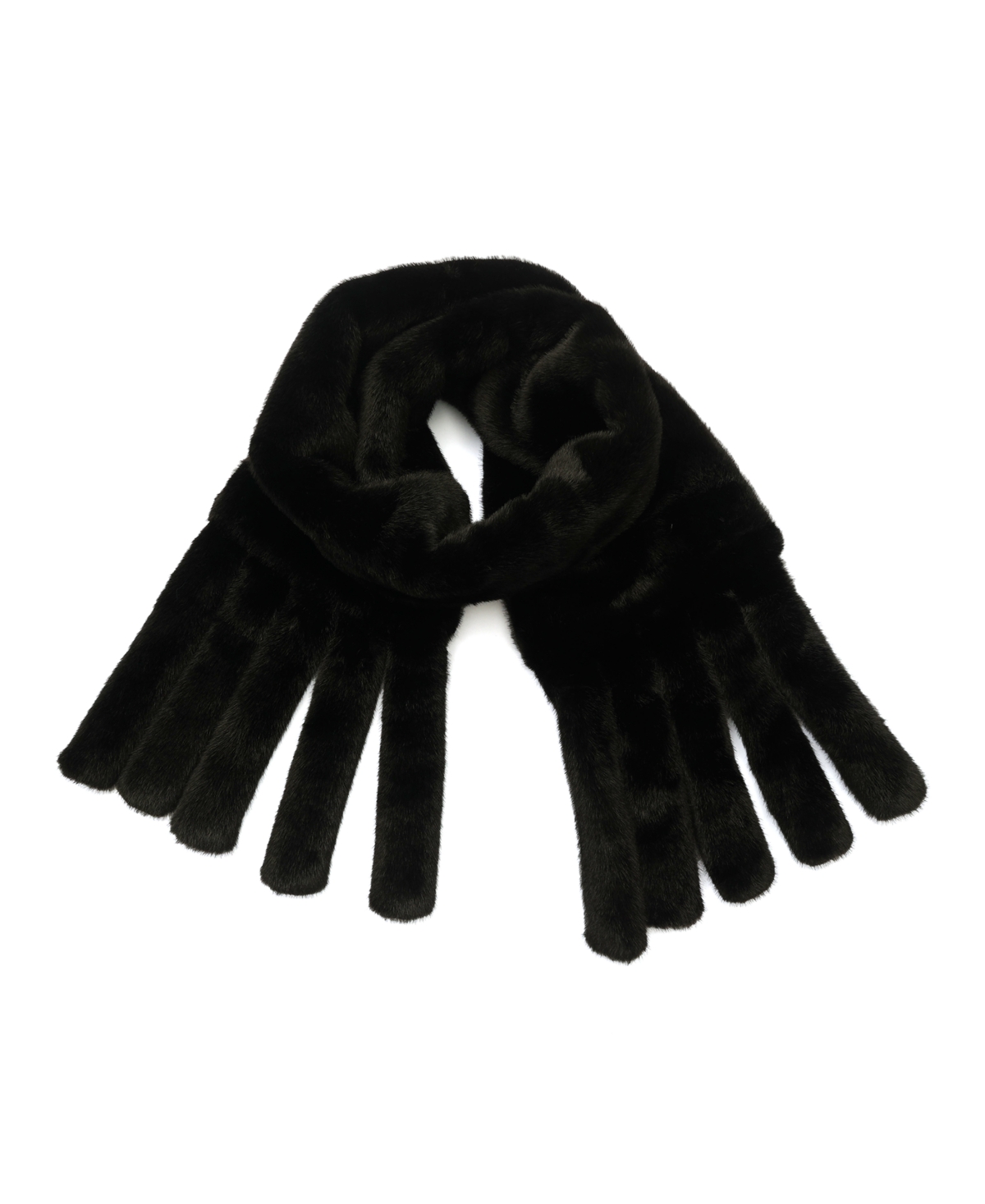 Click here for Kurt Geiger Solid Mink Glam Scarf - Black prices