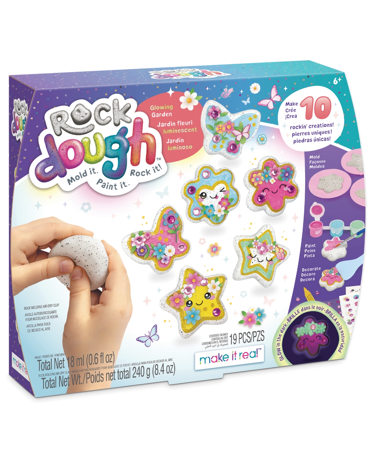 Click here for Make It Real Rock Dough Glowing Garden Rock Moldin... prices