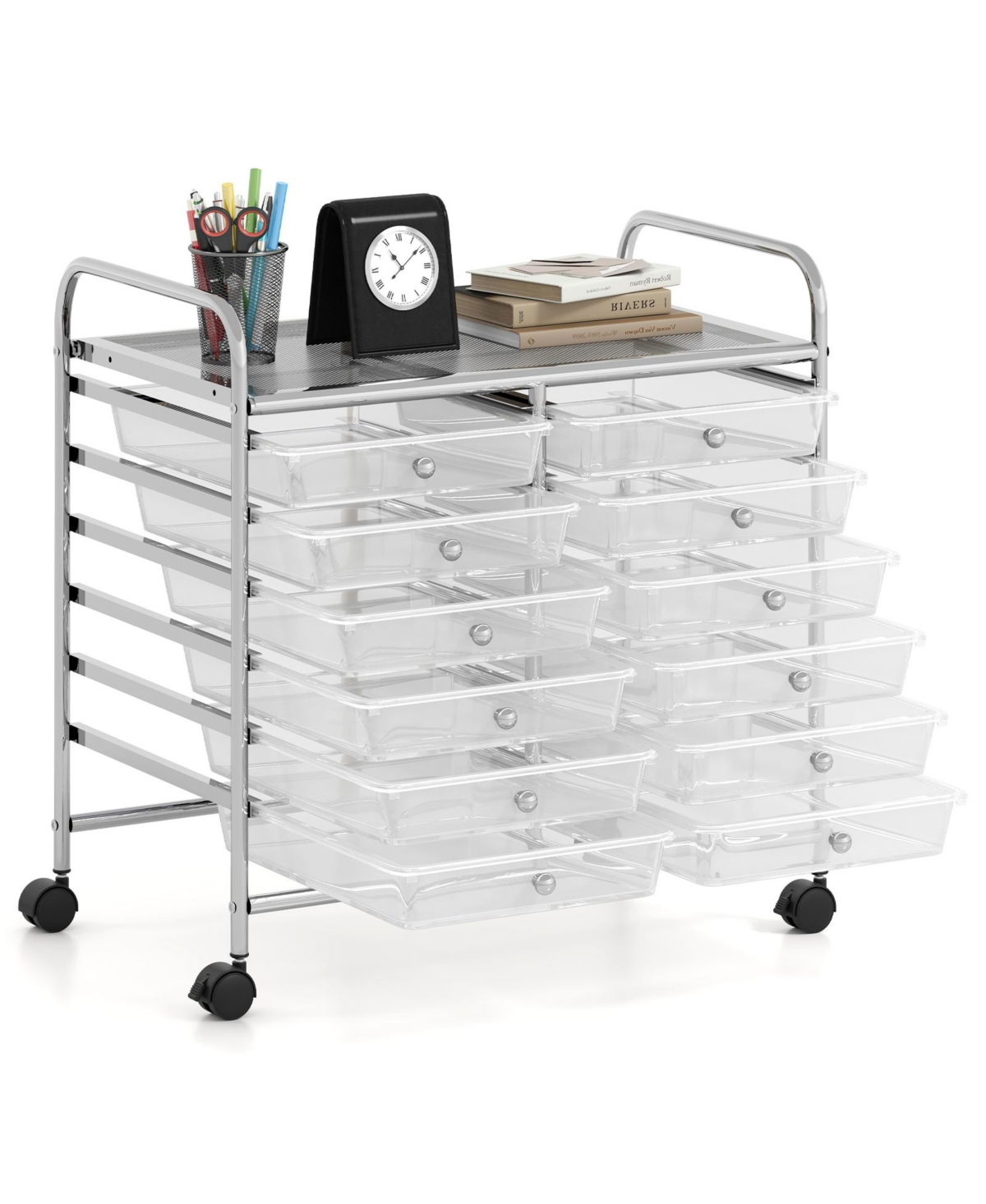 Click here for Mecale 12-Drawer Steel Frame Rolling Storage Cart... prices