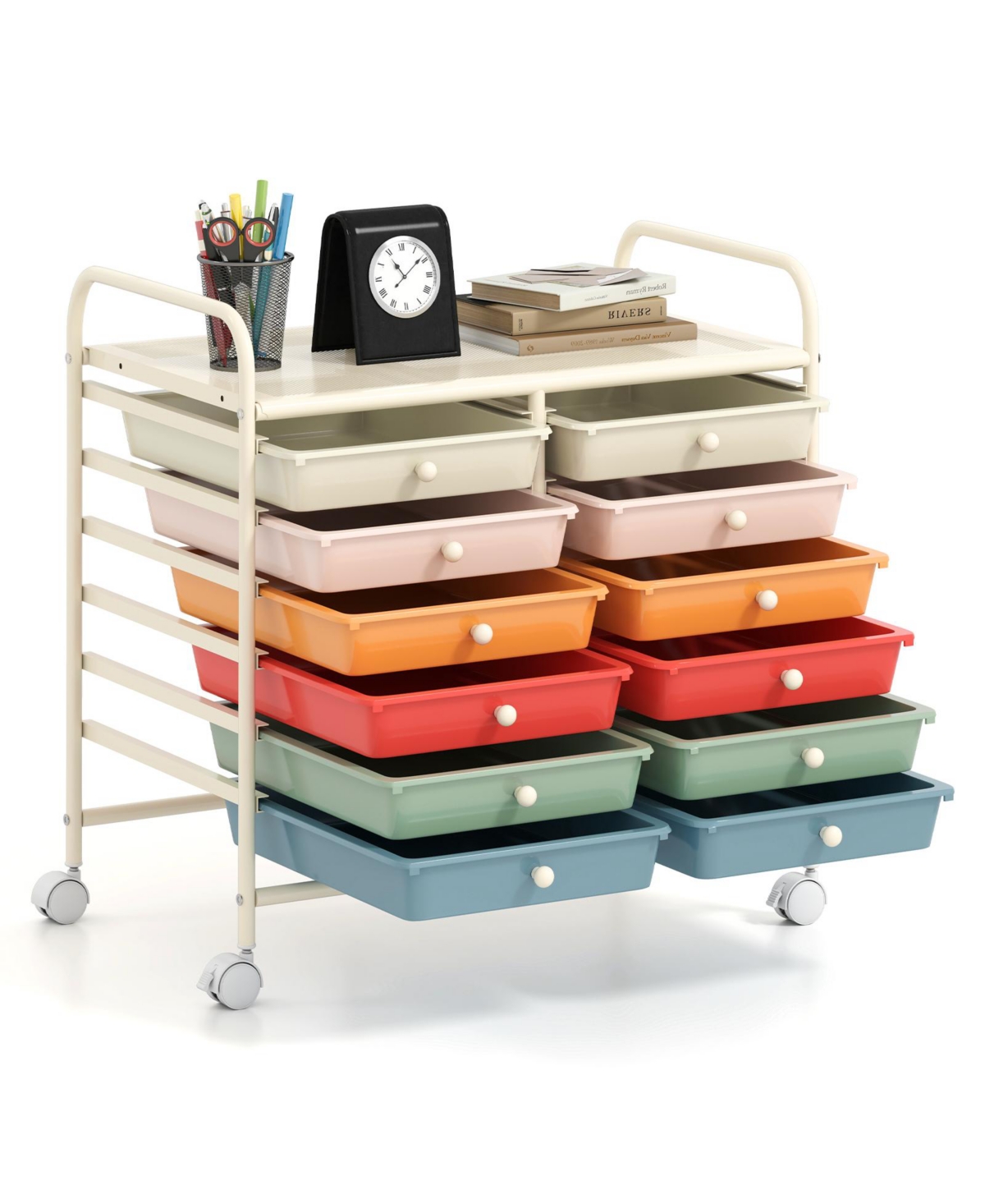 Click here for Mecale 12-Drawer Steel Frame Rolling Storage Cart... prices