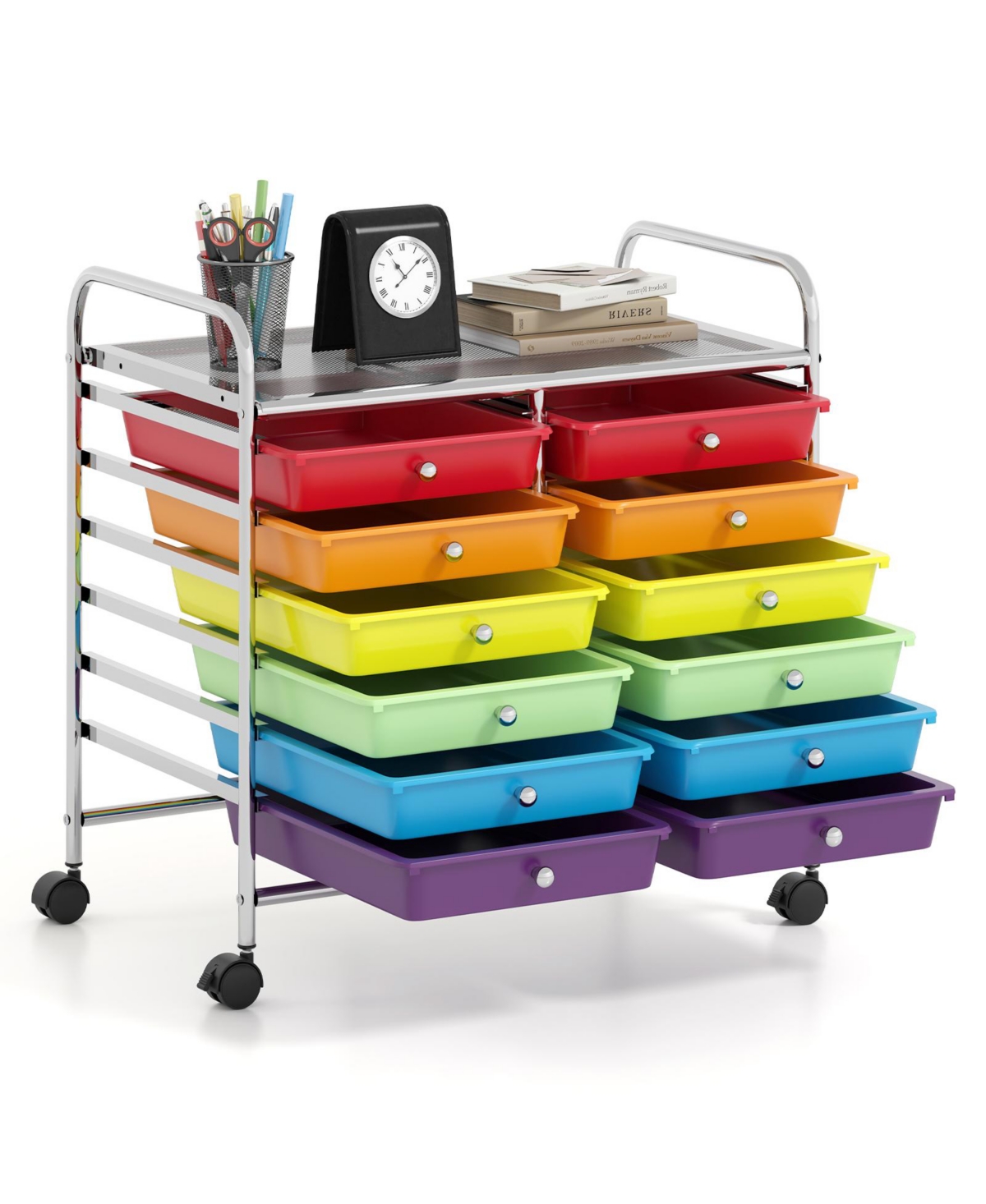 Click here for Mecale 12-Drawer Steel Frame Rolling Storage Cart... prices
