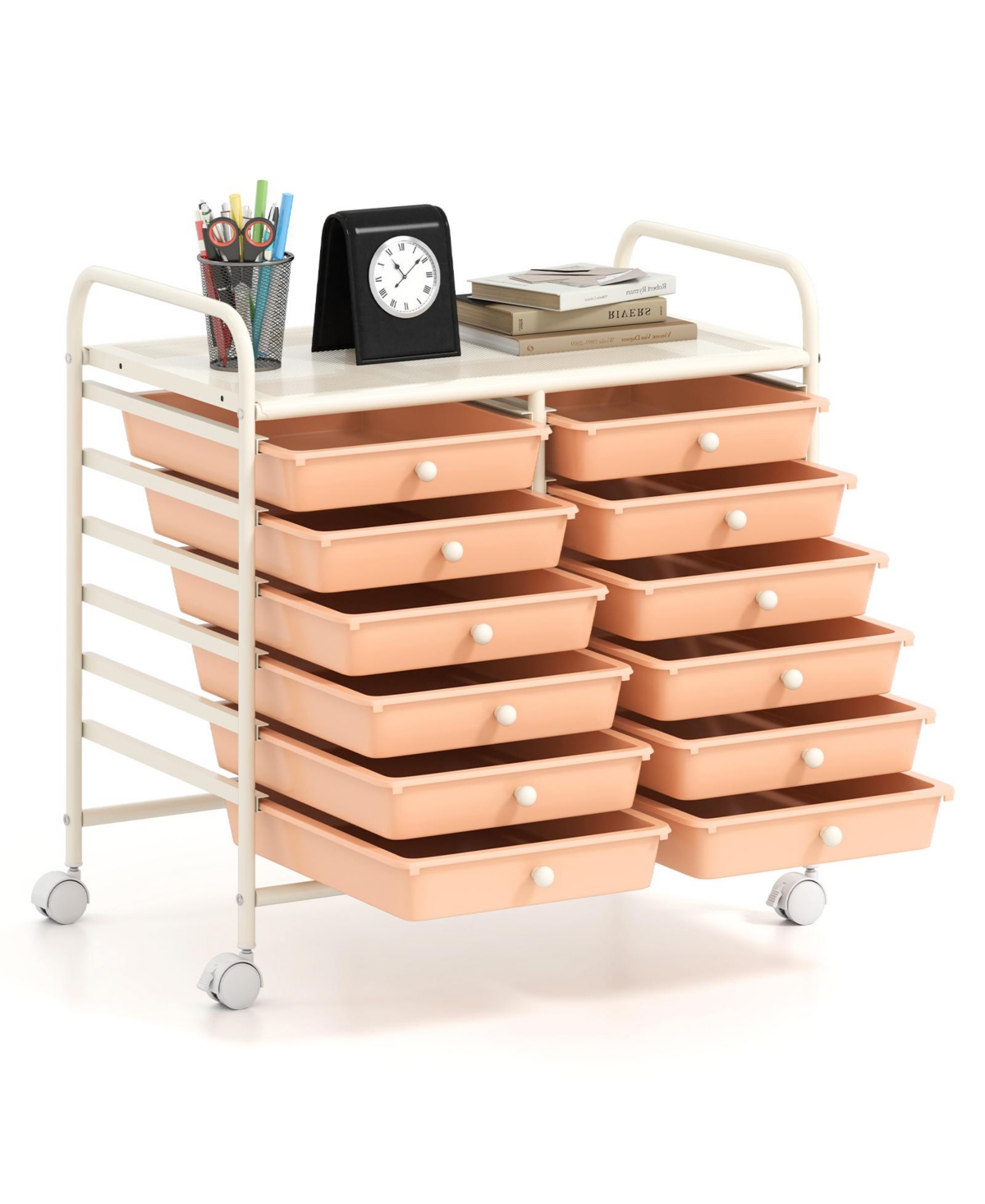Click here for Mecale 12-Drawer Steel Frame Rolling Storage Cart... prices