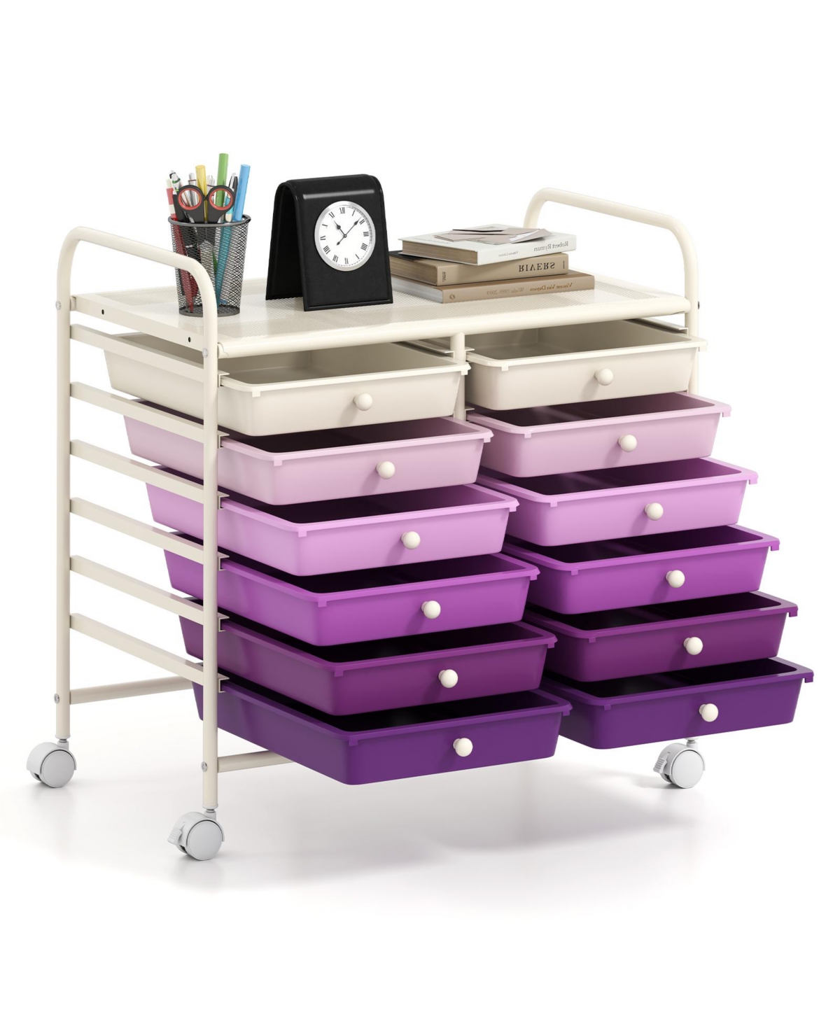 Click here for Mecale 12-Drawer Steel Frame Rolling Storage Cart... prices