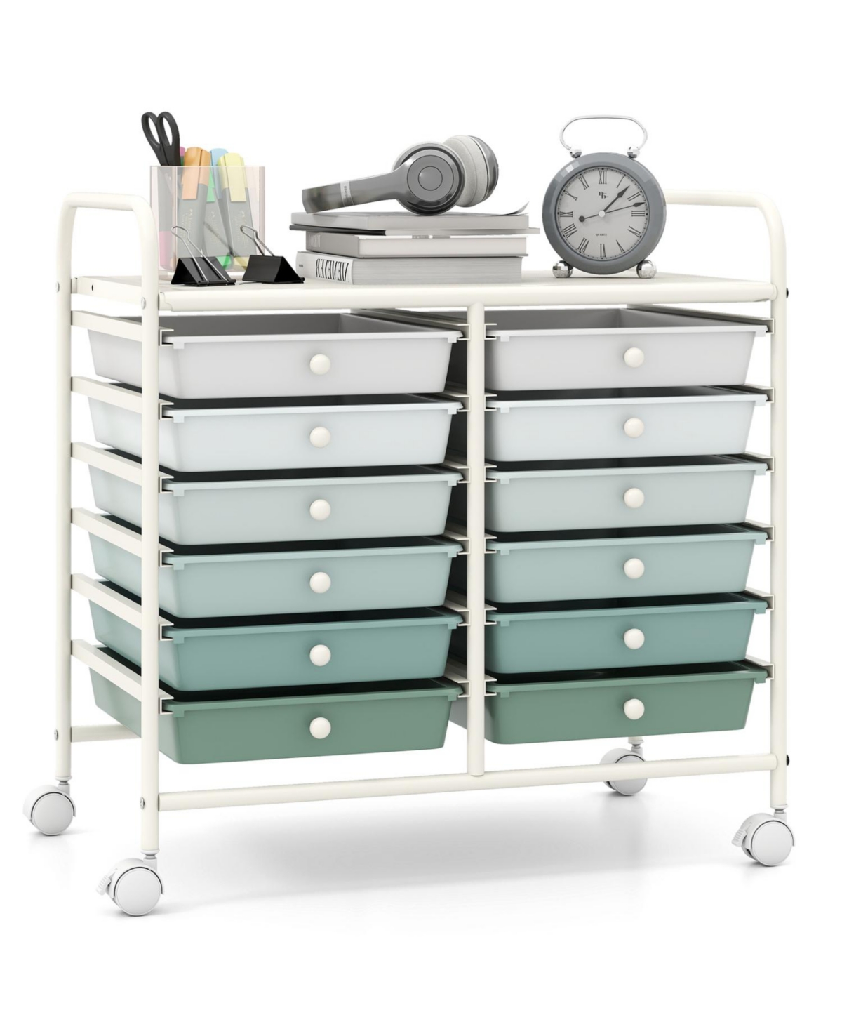 Click here for Mecale 12-Drawer Steel Frame Rolling Storage Cart... prices