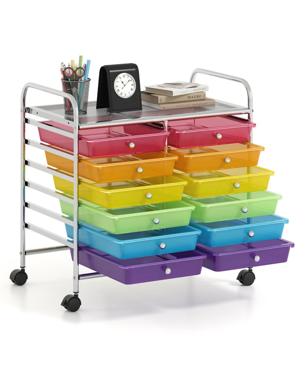Click here for Mecale 12-Drawer Steel Frame Rolling Storage Cart... prices