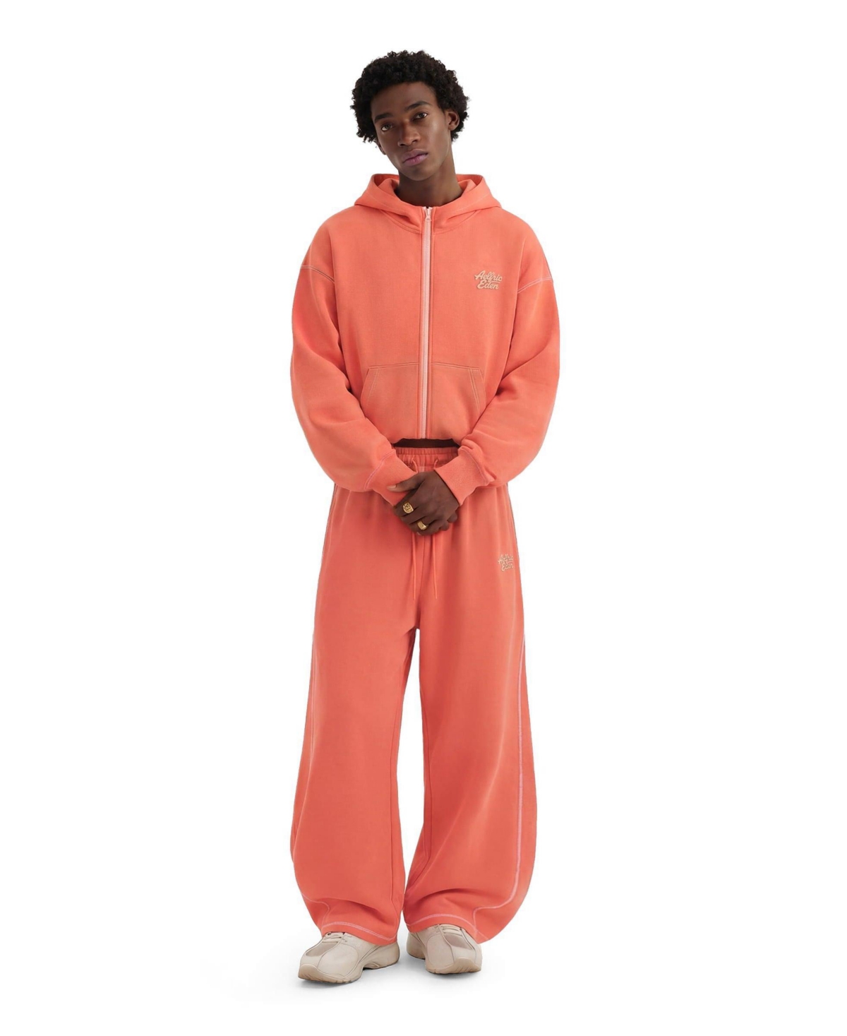 Click here for Aelfric Eden Mens Boxy Hoodie Sets - Coral orange prices
