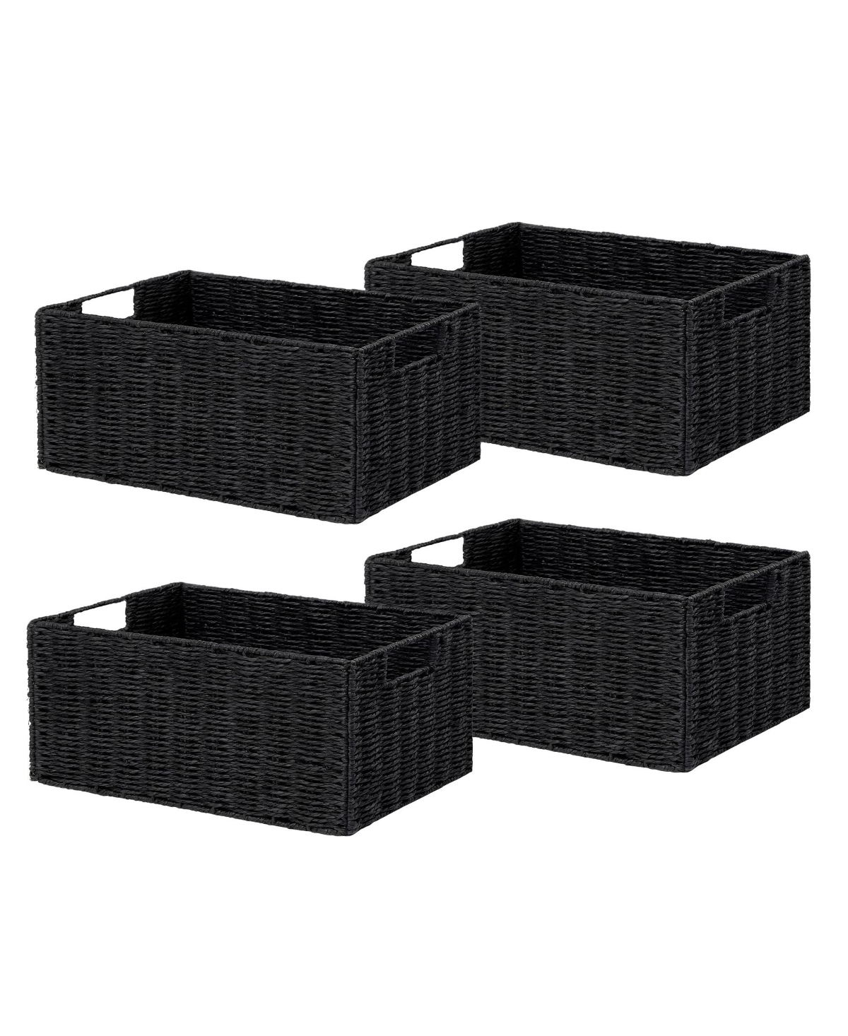 Click here for homfan Hand-Woven Paper Rope Basket Set of 4  Fold... prices