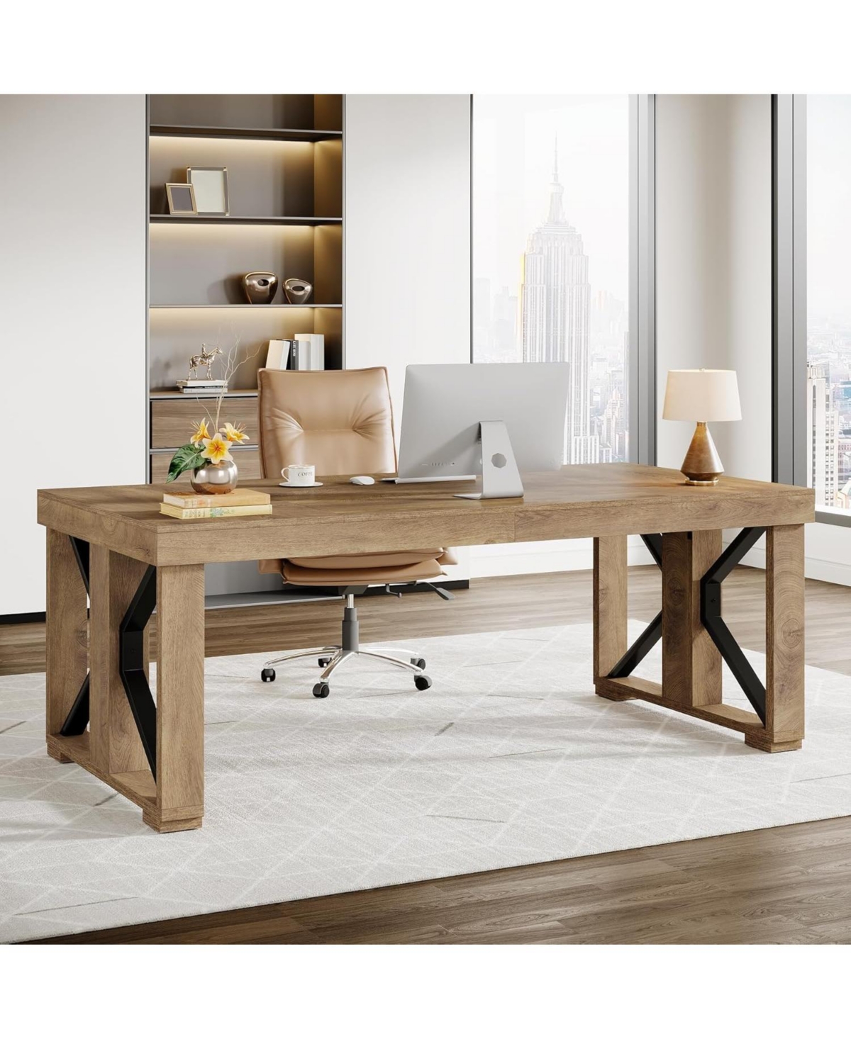 Click here for Tribesigns 70.87 Executive Desk with Double Pedest... prices