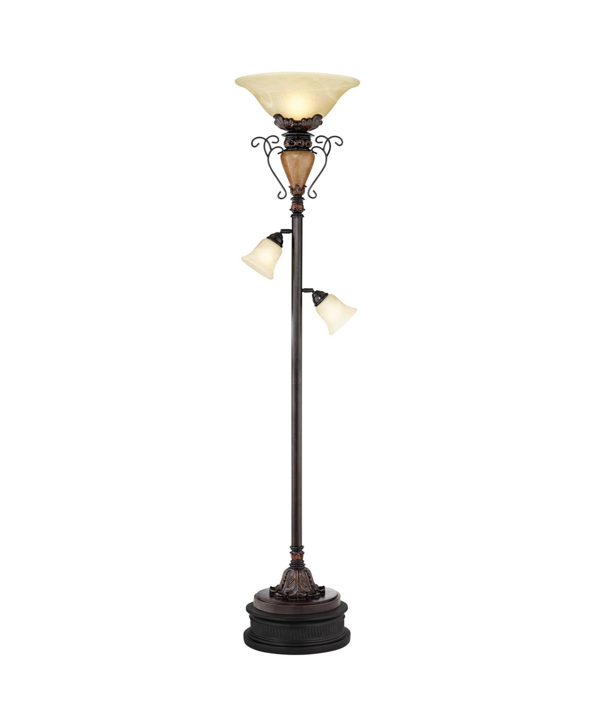 Click here for Regency Hill Ludo Rustic Vintage Torchiere Floor L... prices