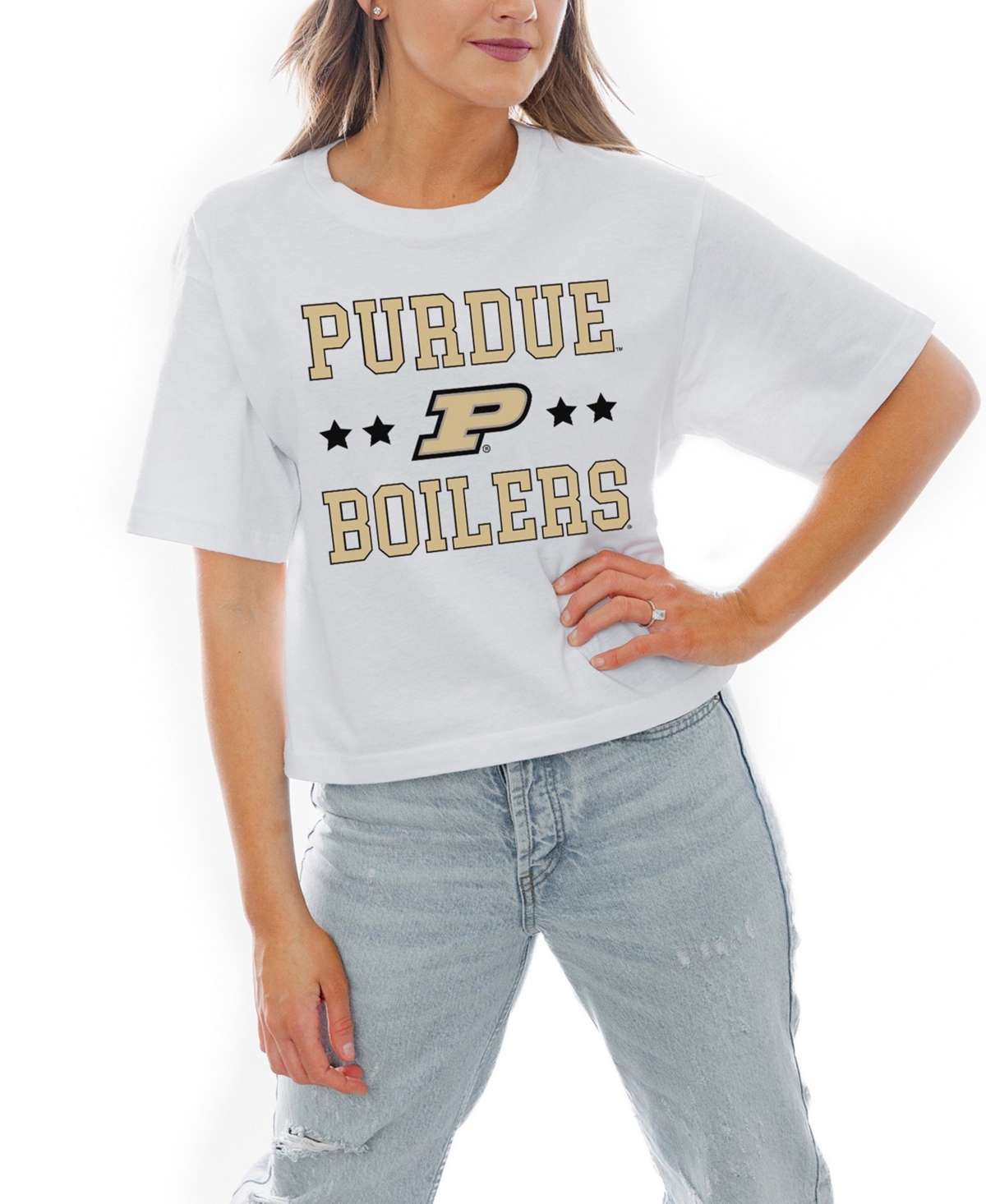 Click here for Gameday Couture Womens Purdue Boilermakers Boxy Fi... prices