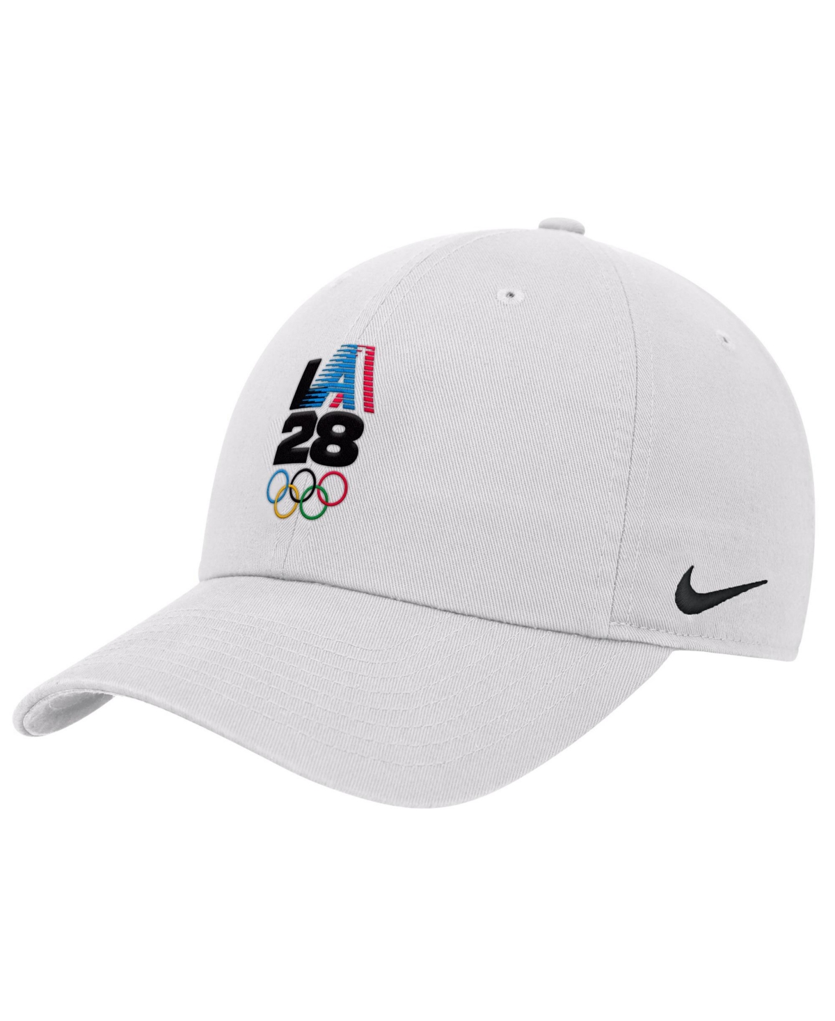 Click here for Nike Mens White LA28 Summer Olympics Club Adjustab... prices