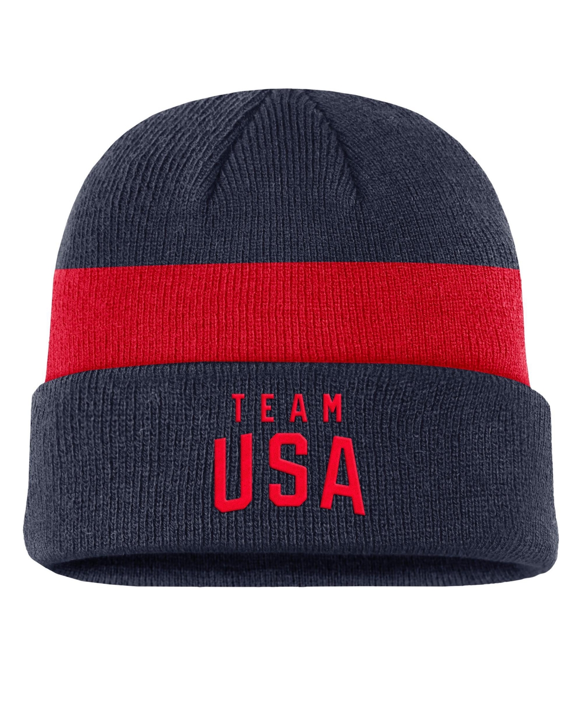 Click here for Nike Mens Navy Team Usa Stripe Terra Cuffed Knit H... prices