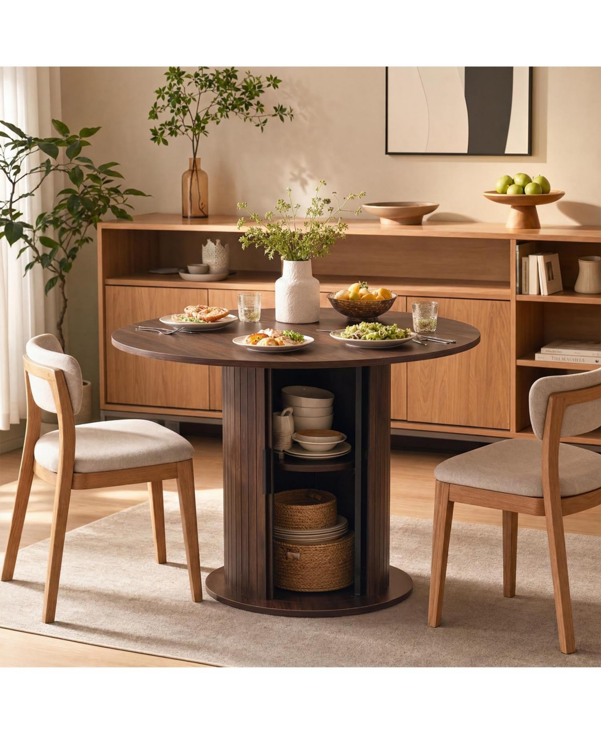 Click here for Small Round Dining Table for 2-4  31.5 Engineered... prices