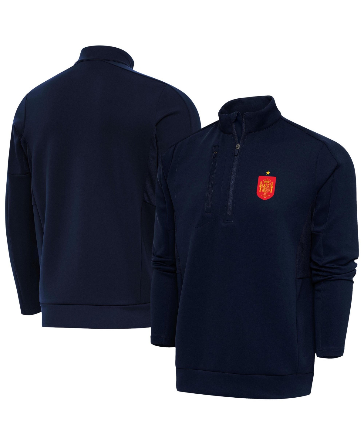 Click here for Antigua Mens Navy Spain National Team Genesis Quar... prices