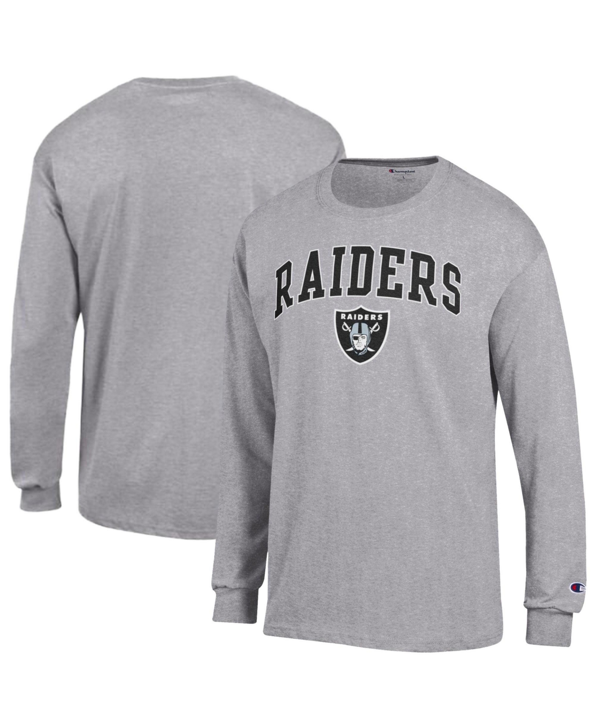 Click here for Champion Mens Gray Las Vegas Raiders Arch Over Log... prices