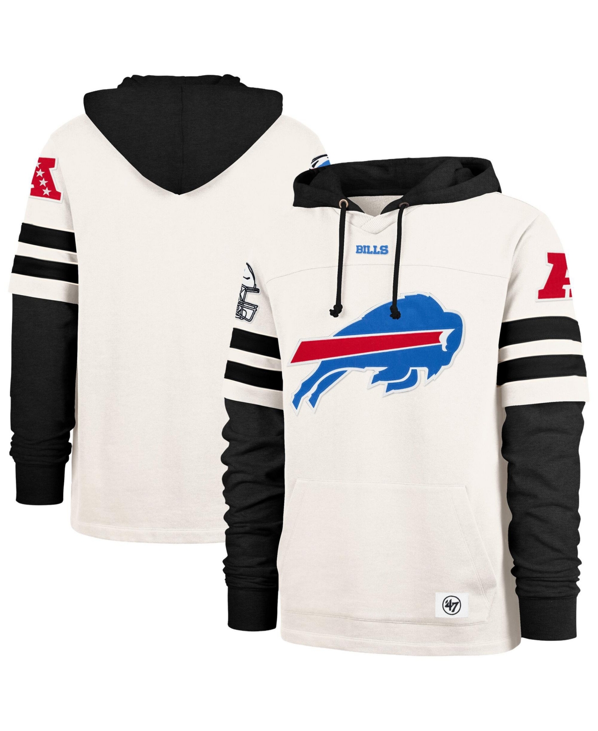 Click here for 47 Brand Mens Cream Buffalo Bills Split Zone Corne... prices