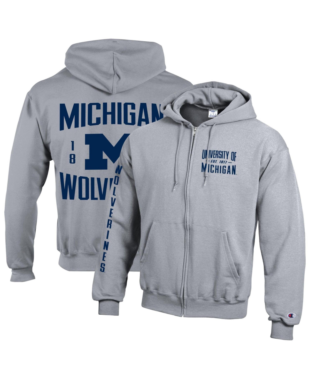 Click here for Champion Mens Heather Gray Michigan Wolverines Var... prices