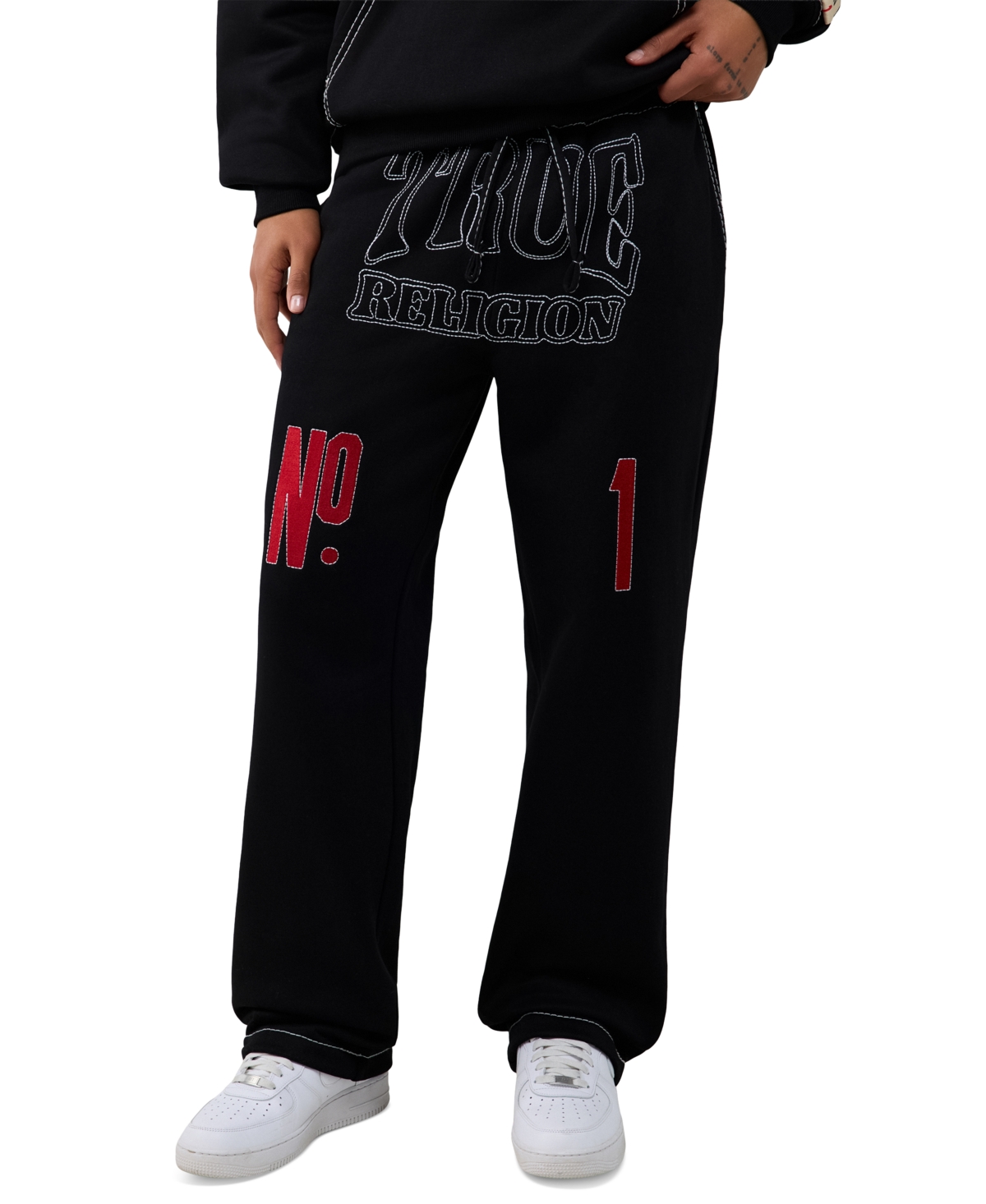 Click here for True Religion Mens Logo Big T Sweatpants - Jet Bla... prices