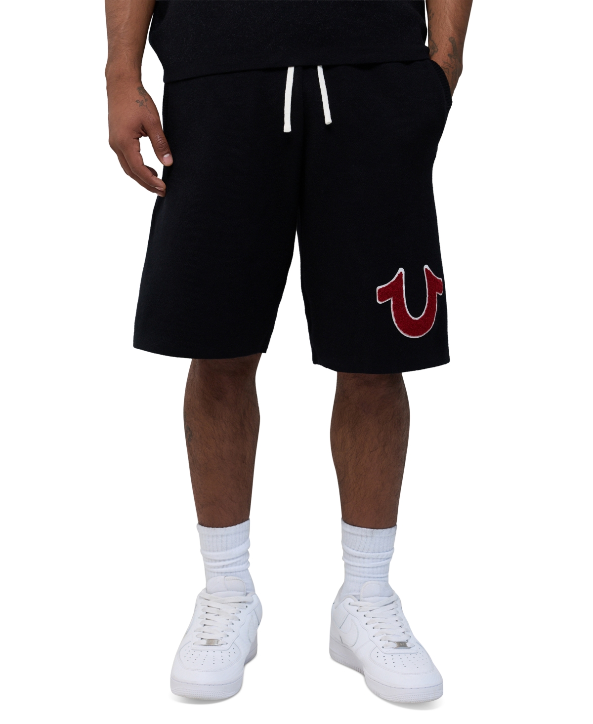 Click here for True Religion Mens Knit Logo Shorts  8.75 Inseam -... prices