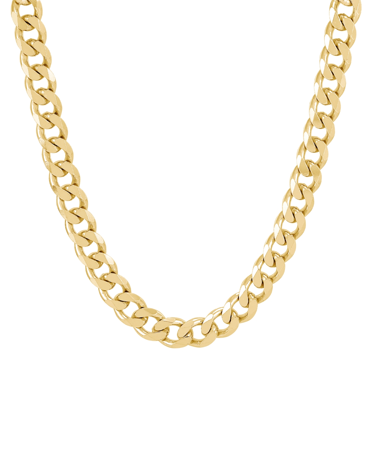 Click here for Italian Silver Solid Curb Chain Necklace in 18k Go... prices