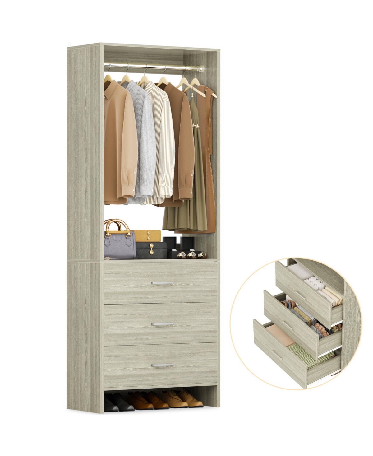 Click here for 24" Freestanding Closet Organizer System with... prices