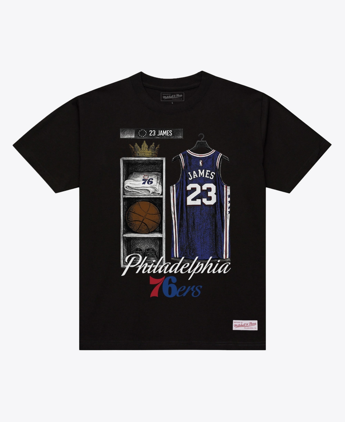 Click here for Mitchell & Ness Mens LeBron James Black Philadelph... prices