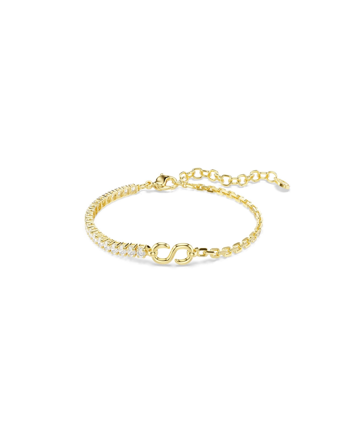 Click here for Swarovski Gold-Tone Plated White Crystals Bracelet... prices