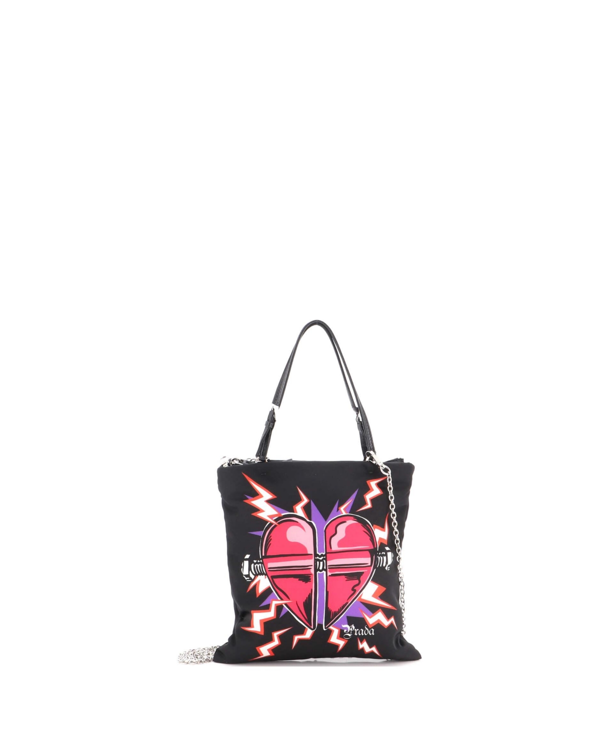 Click here for Pre-Owned Prada Mini Frankenstein Flat Tote Printe... prices