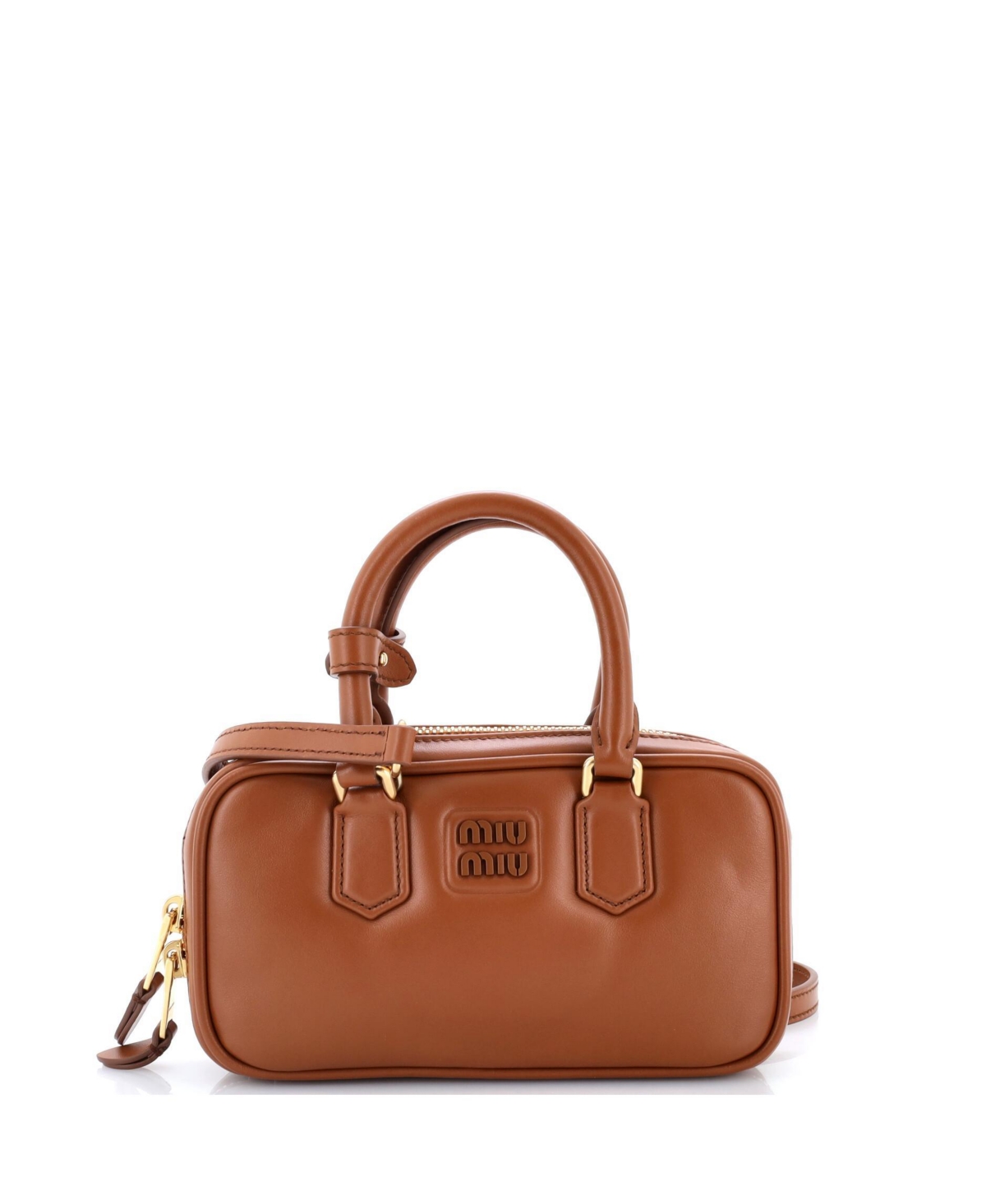 Click here for Pre-Owned Miu Miu Mini Arcadie Top Handle Bag Leat... prices